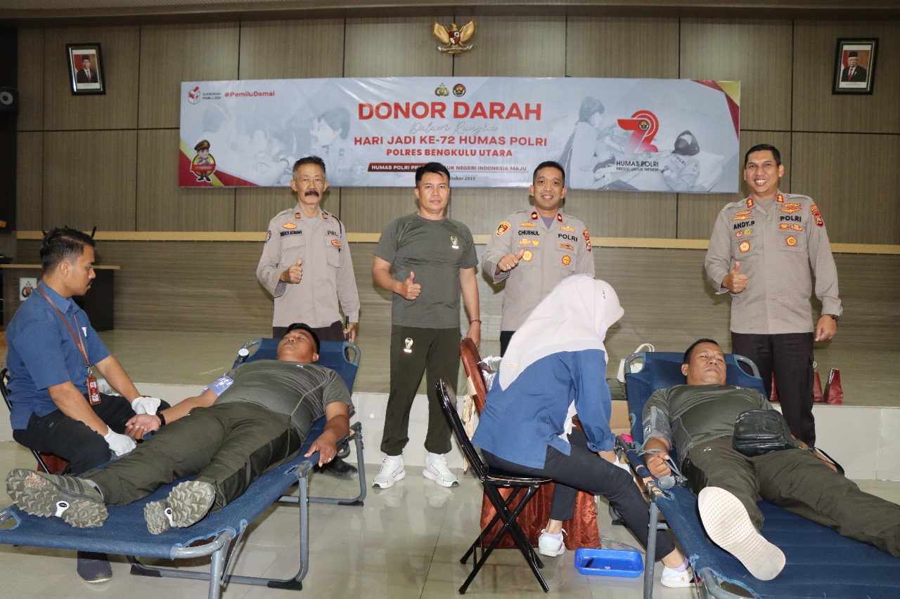 Kegiatan Donor Darah Dalam Rangka Hari Ulang tahun Humas ke -72, Dengan Tema Humas Polri Presisi ...